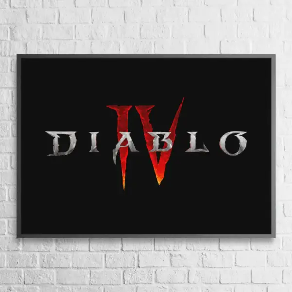 Diablo IV Poster, Diablo 4 Logo Wall Poster – Posters Hall | Rare ...