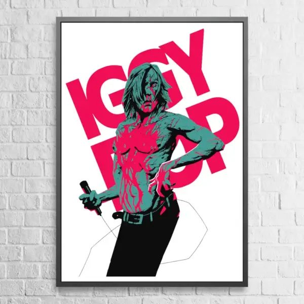 Iggy Pop Poster, Iggy Pop Wall Poster – Posters Hall | Rare & Quality ...